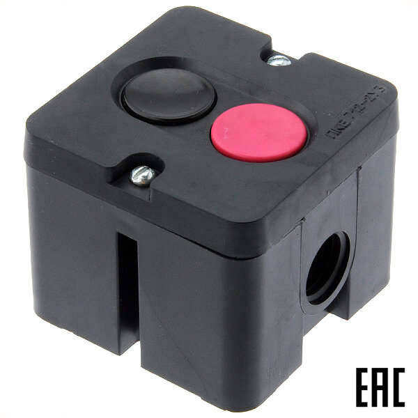 Пост управления ПКЕ 712-2 "стоп-пуск" 10А 1з+1р IP40 в корпусе Электродеталь (3 шт. в комплекте)