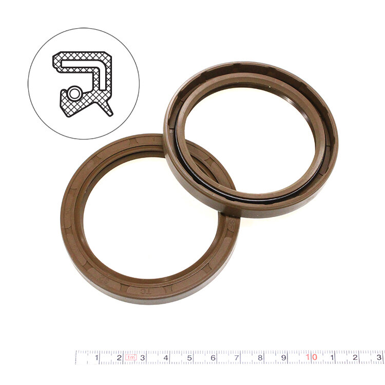 Манжета армированная (Сальник) 62х80х10 (тип 2 / TC) 75FKM (упаковка 2 шт.)