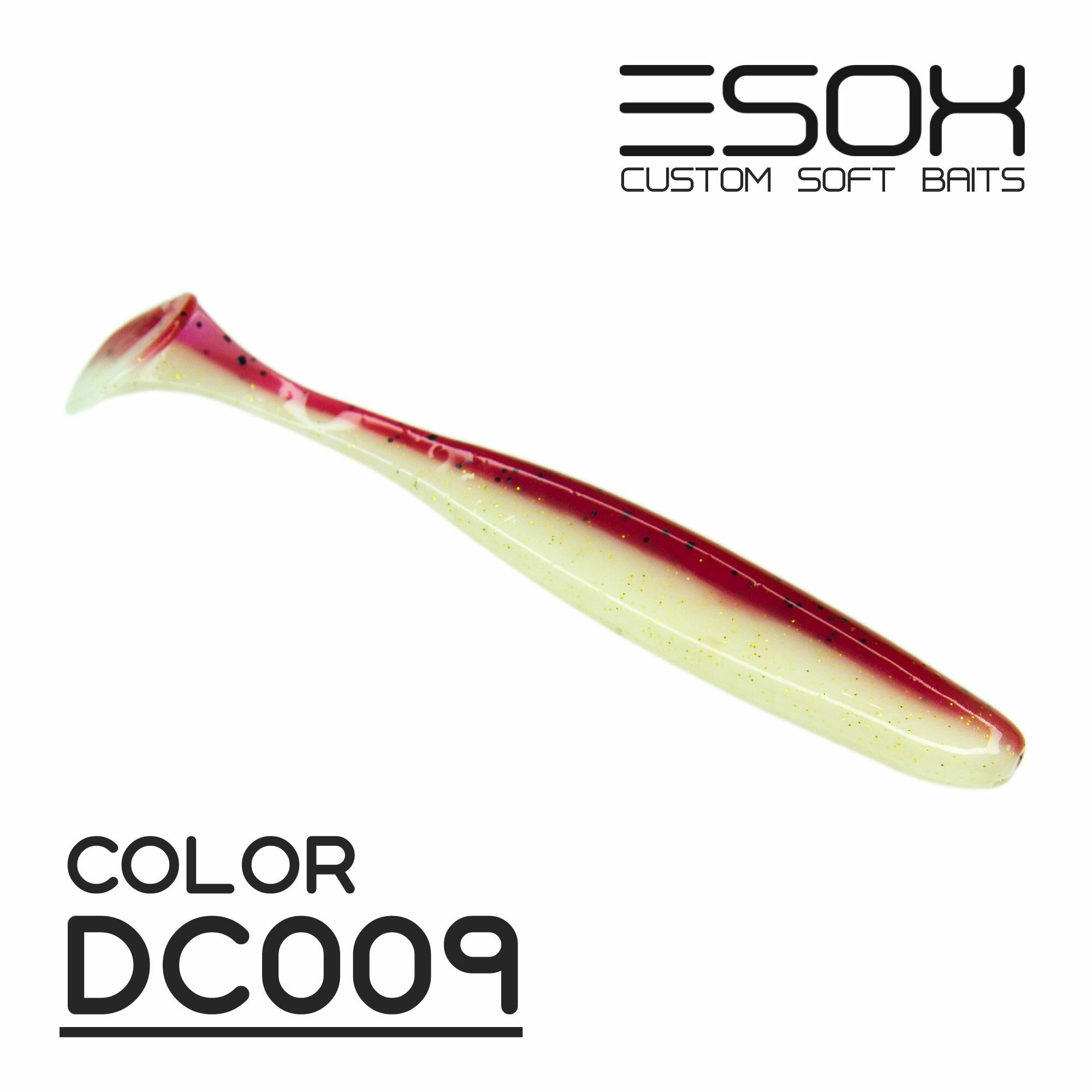 Силиконовая приманка для рыбалки, Esox SHEASY 4.4" (112мм) # DC009 (4шт), 112 мм, 6.6 г, # DC009