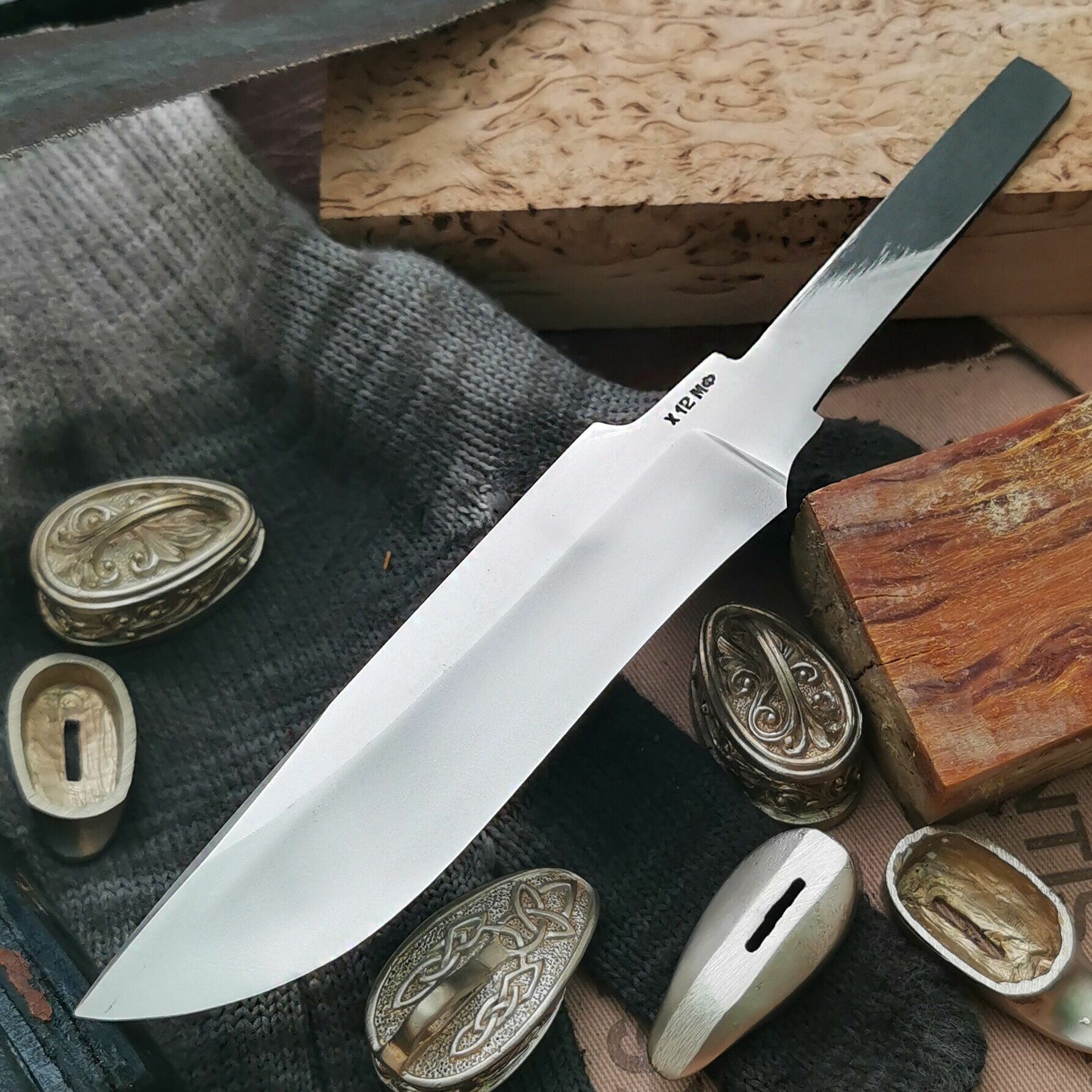 Клинок Багира из кованой стали Х12МФ