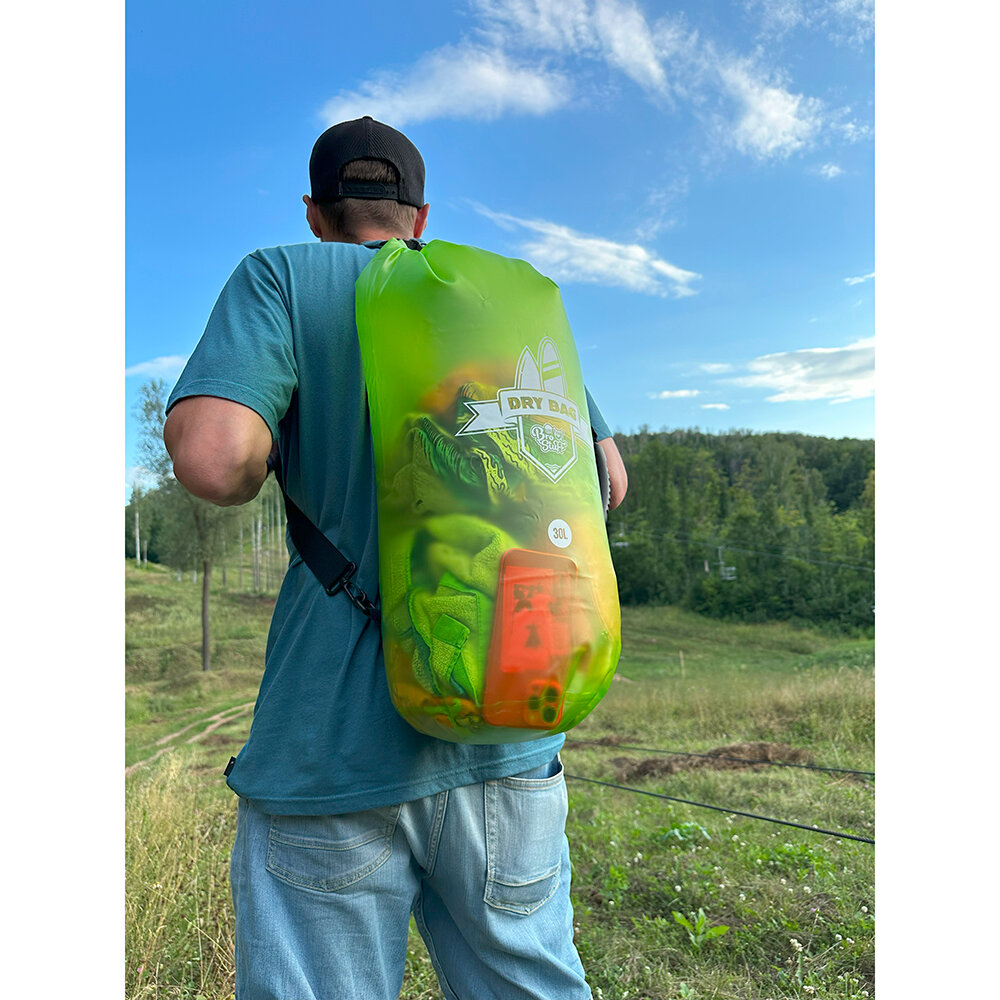 Сумка гермомешок водонепроницаемый BroStuff dry bag 30l neon green