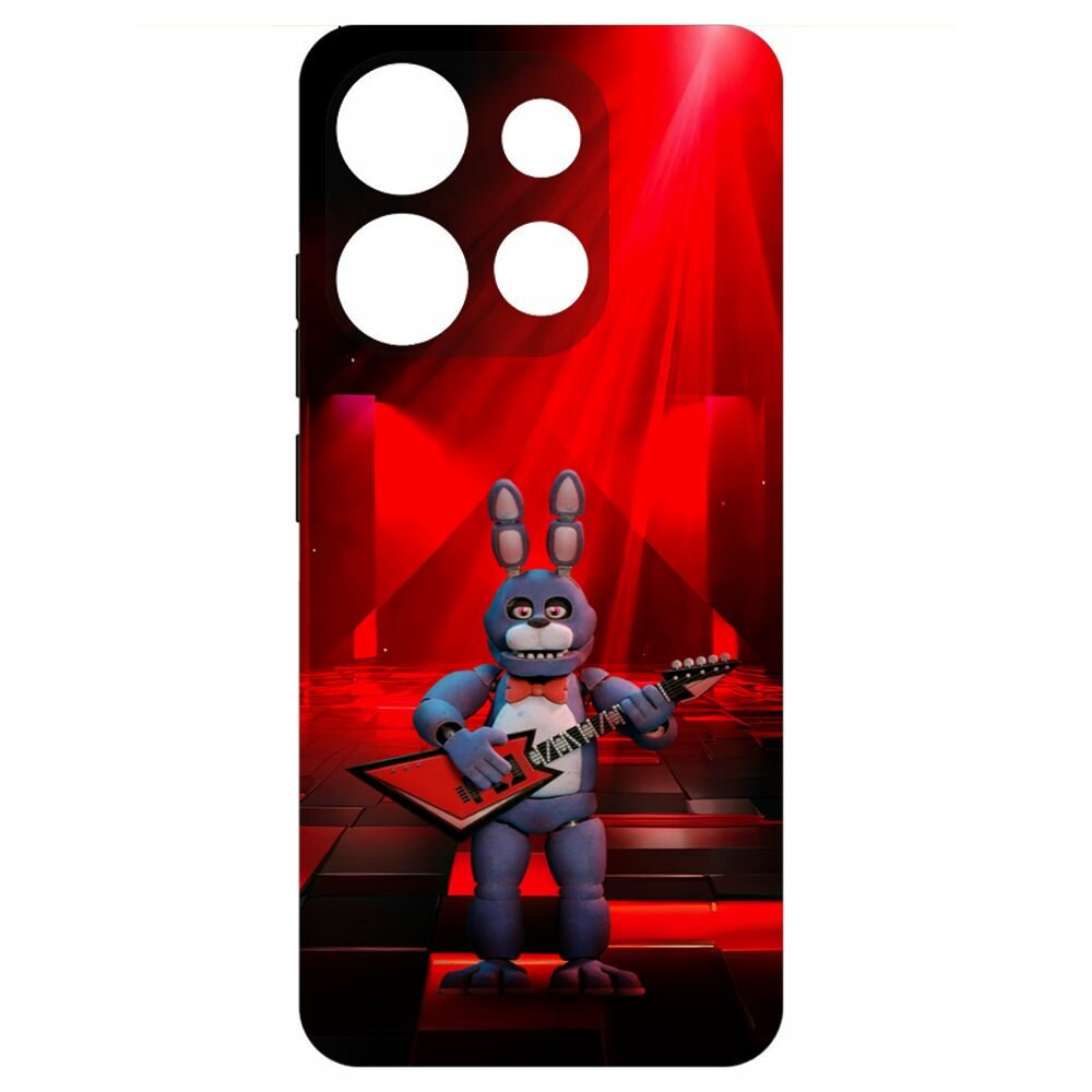 Чехол-накладка Krutoff Soft Case фнаф (FNAF) - Бонни с гитарой для TECNO POP 7 черный