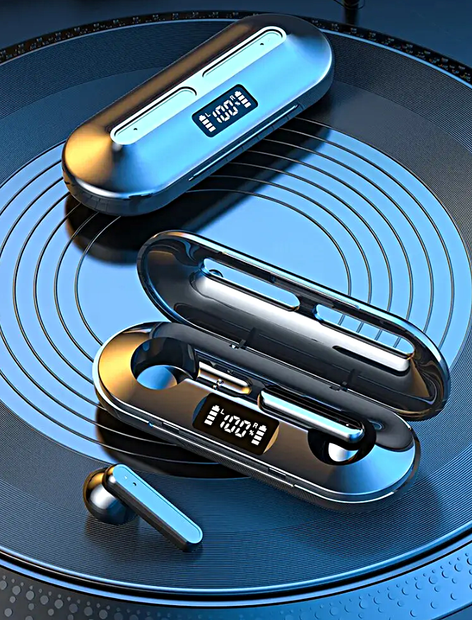 Беспроводные TWS наушники K80, Игровые наушники с микрофоном, LED дисплей, Bluetooth 5.3, Сенсорное управление, Черный