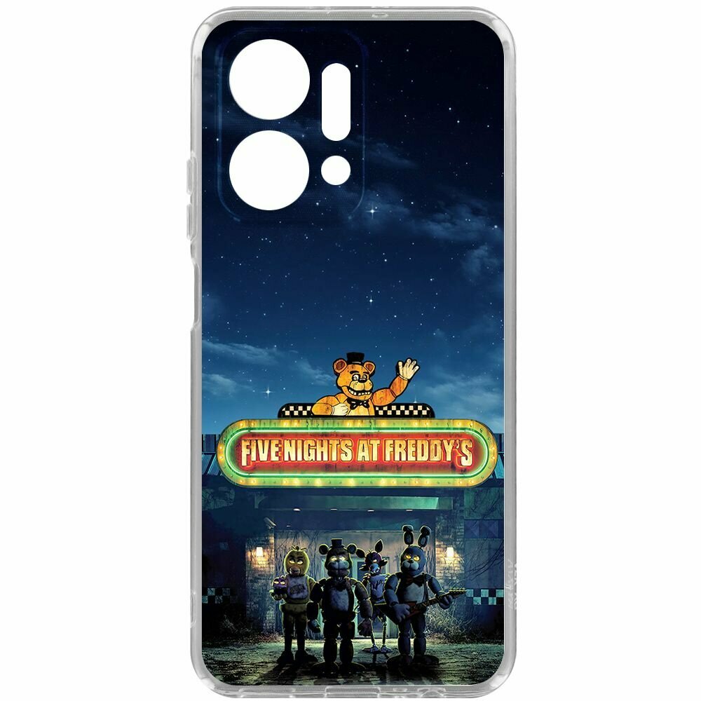 Чехол-накладка Krutoff Clear Case фнаф - Банда вместе для Honor X7a