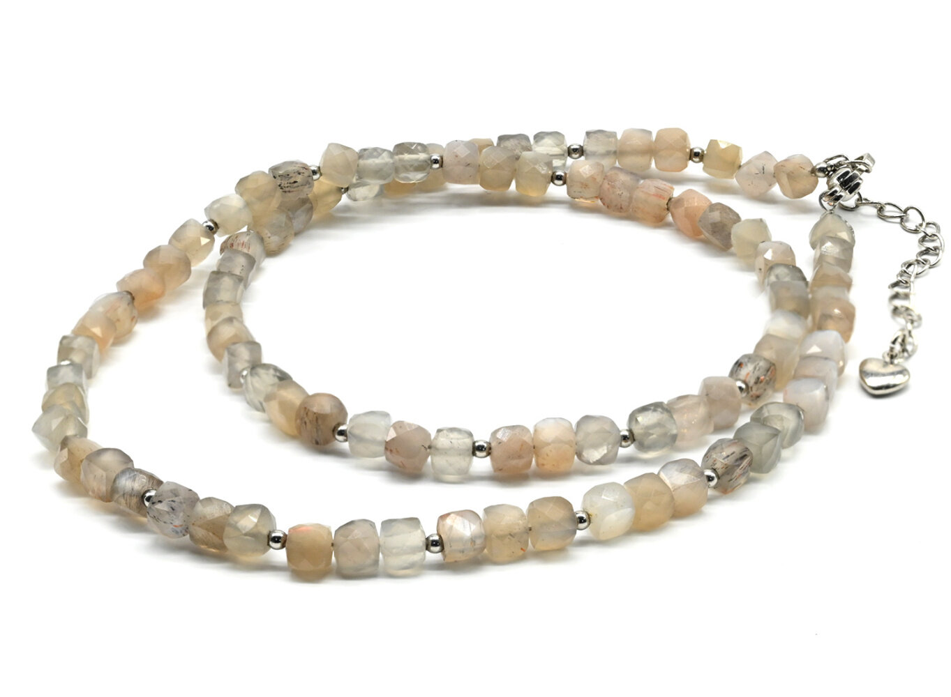 Бусы, лунный камень