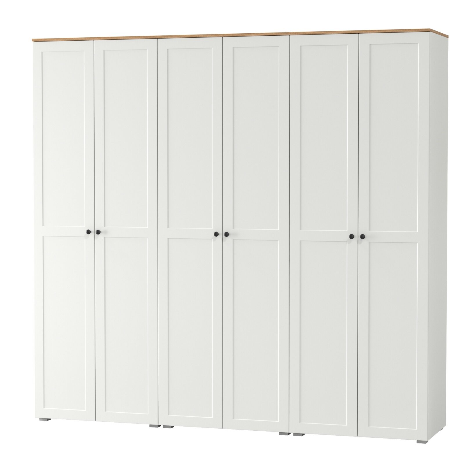 Три шкаф Остин 13.224 для прихожей цвет белый шагрень/дуб крафт золотой