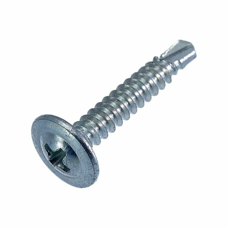 Саморез стройметиз 4,2х16 мм, металл-металл с прессшайбой, сверло цинк