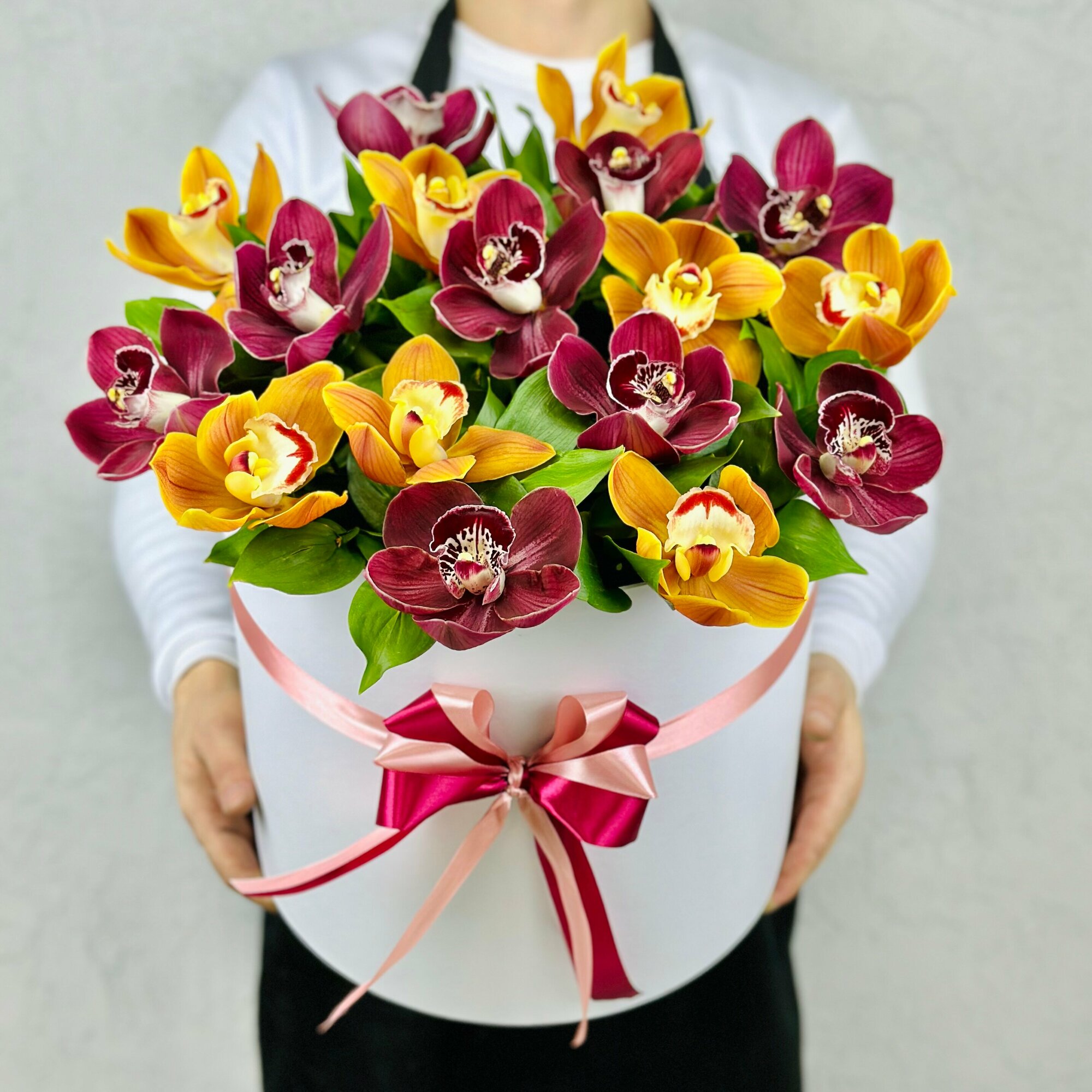Подарочный набор Rybe-Flowers Королевские орхидеи, 17 штук, большая коробка
