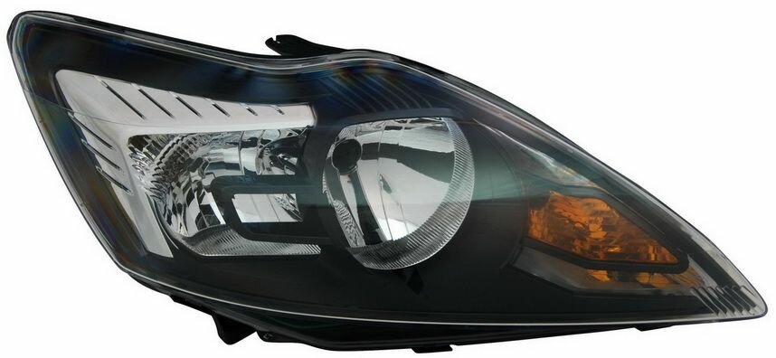 Фара правая FORD FOCUS с 2008 г. BLACK+CHROME ELECTRIC WMOTOR