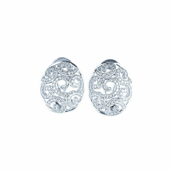 Серьги ЗлатаМира, серебро, 925 проба