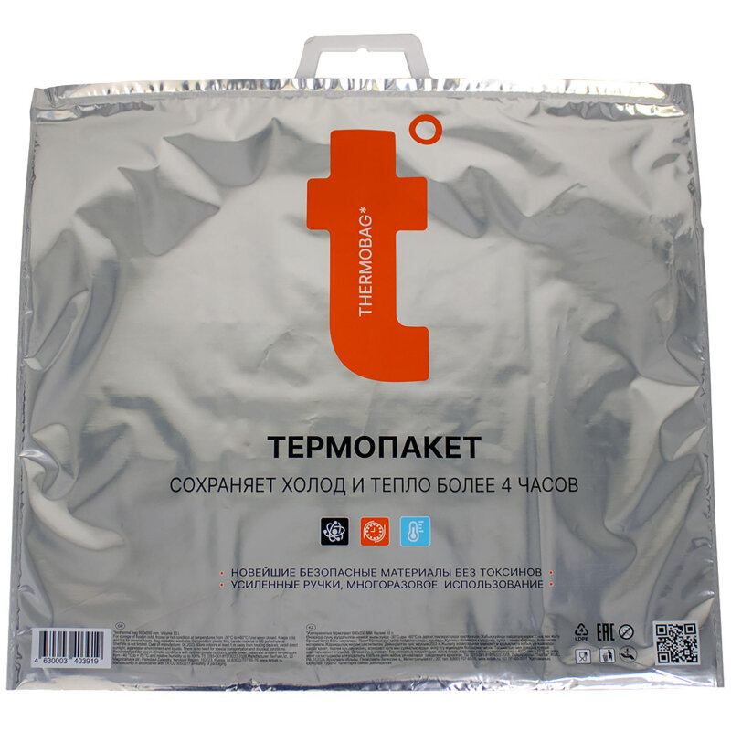 Термопакет 60х55 см (Металл/ПВД с лог. t) ТПК 06/1 ТерПАК 1950734