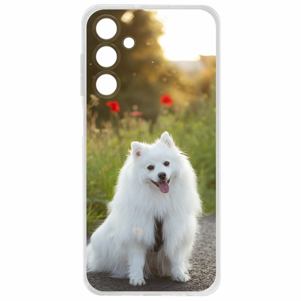 Чехол-накладка Krutoff Clear Case Белый шпиц для Samsung Galaxy A25 5G (A256)