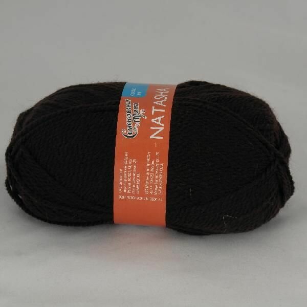 Пряжа Московская шерстопрядильная фабрика Наташа ПШ (МШФ), махагон - 1443, 50% шерсть, 50% акрил, 5 мотков, 100 г, 250 м.