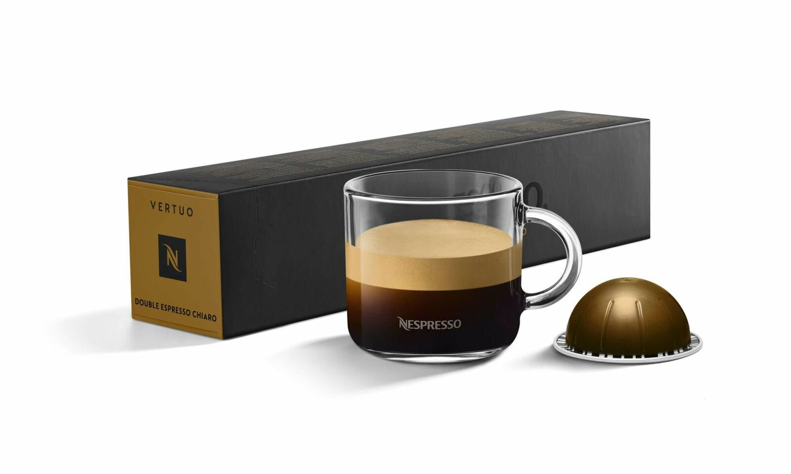 Кофе в капсулах Nespresso Vertuo DOUBLE ESPRESSO CHIARO 80 мл, 10 капсул в уп, 1 упаковка