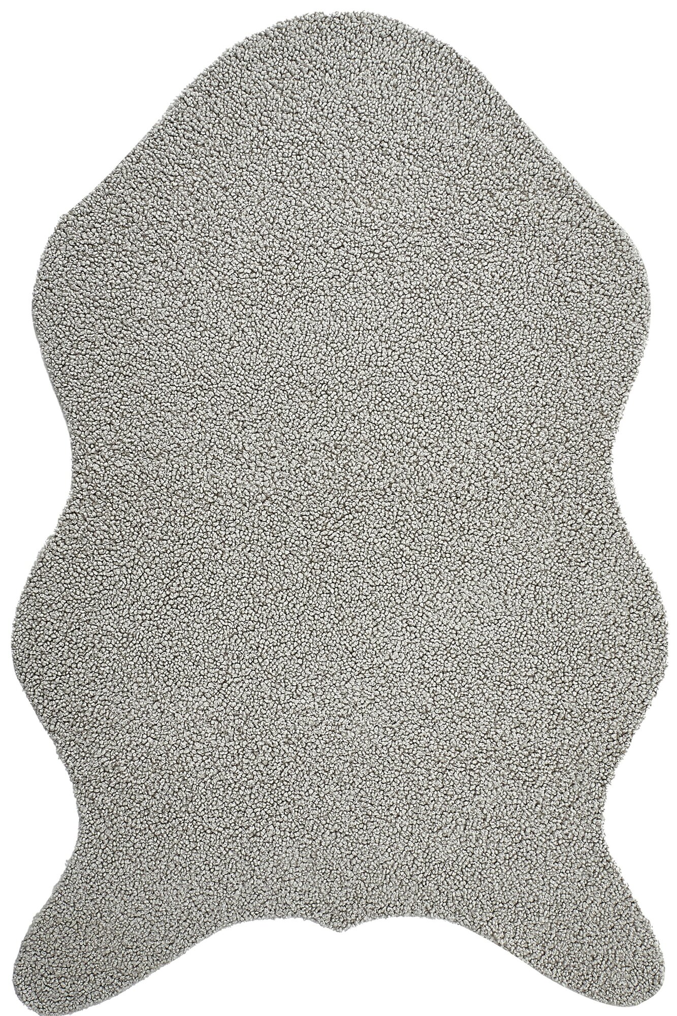 Шкурка из искусственного кроличьего меха букле "Teddy серая", 90 x 120 см