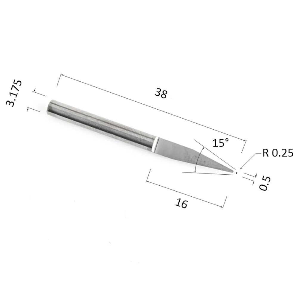 Гравер DJTOL NYDJ3.1505 конусный сферический (по дереву, композиту (АКП), пластику)