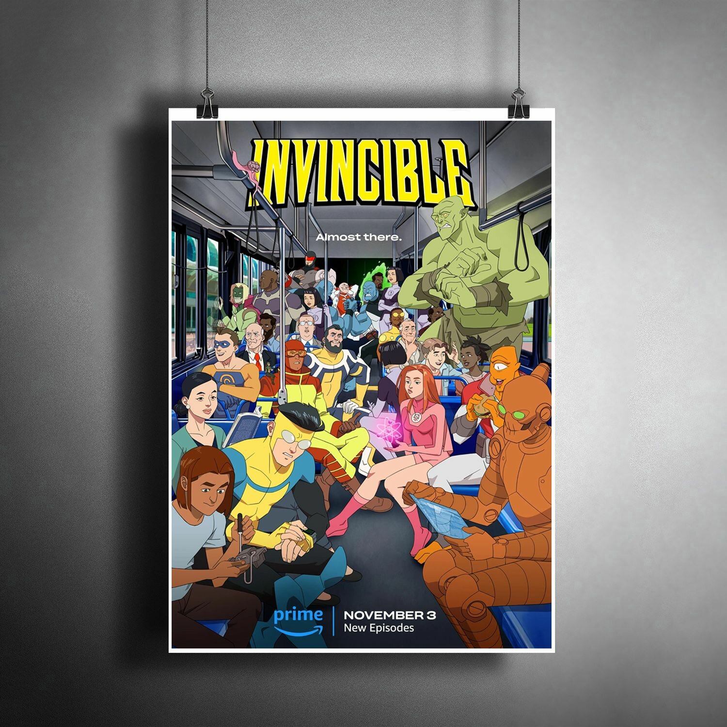 Постер плакат для интерьера "Неуязвимый. Invincible" / Декор дома, офиса, комнаты, квартиры, детской A3 (297 x 420 мм)