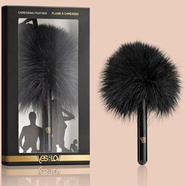 YESforLOV Caressing Feather, черная Перьевая кисточка для ласк