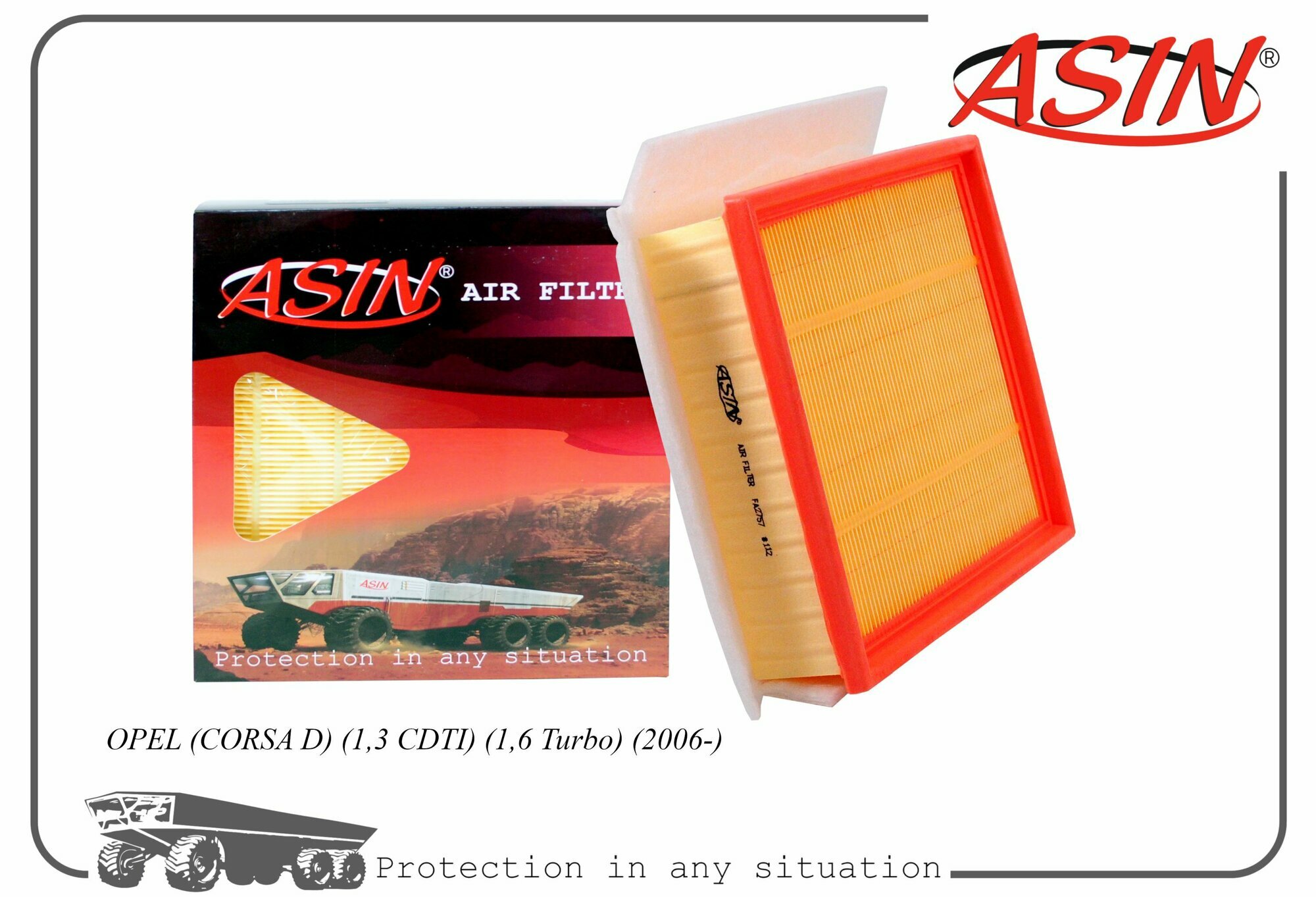 Фильтр воздушный 5834043 ASIN. FA2757 для OPEL CORSA D 1,3 CDTI 1,6 Turbo 2006-
