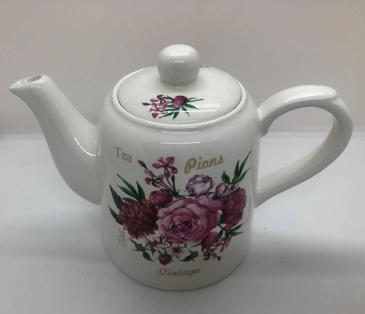 Чай листовой в керамическом чайнике, Пион обьем 700 мл.