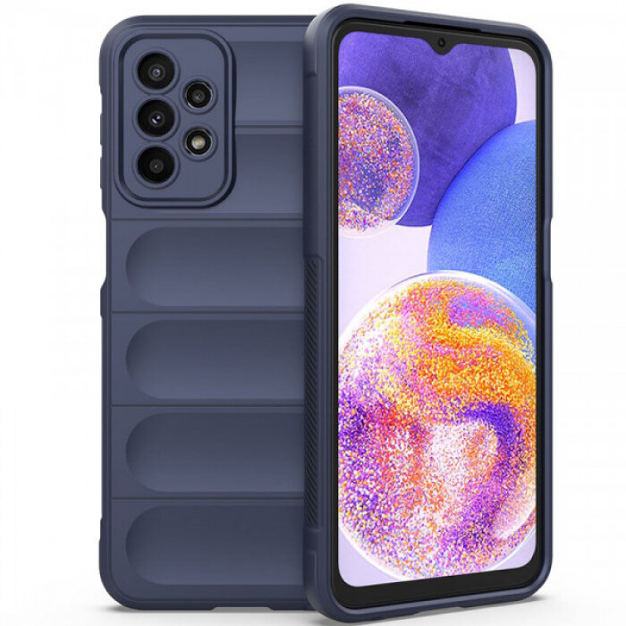 Flex Silicone Противоударный чехол для Samsung Galaxy A23 с защитой камеры и микрофиброй