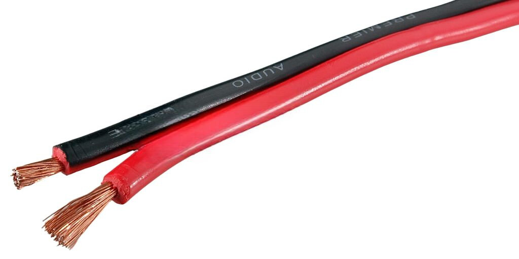 Кабель соединительный акустический PREMIER 25-002, 100м, черный/красный [25-002 100]