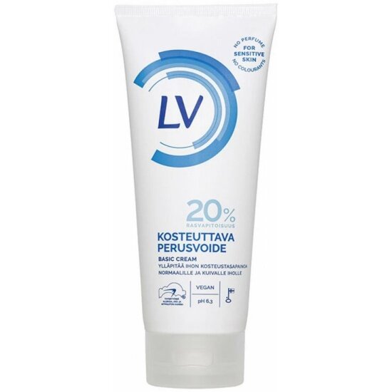 Гипоаллергенный крем для тела LV Базовый питательный, 20% масел, 200 мл