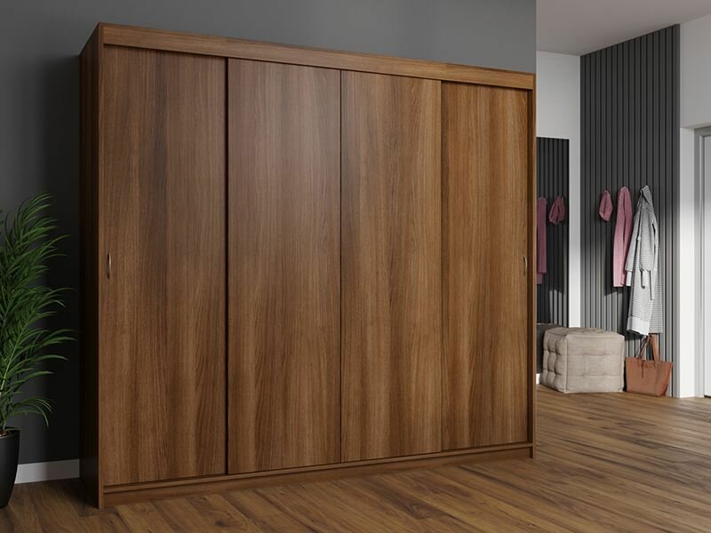 Шкаф купе для одежды со штангой "Эко 4" 240х200х45 Орех экко