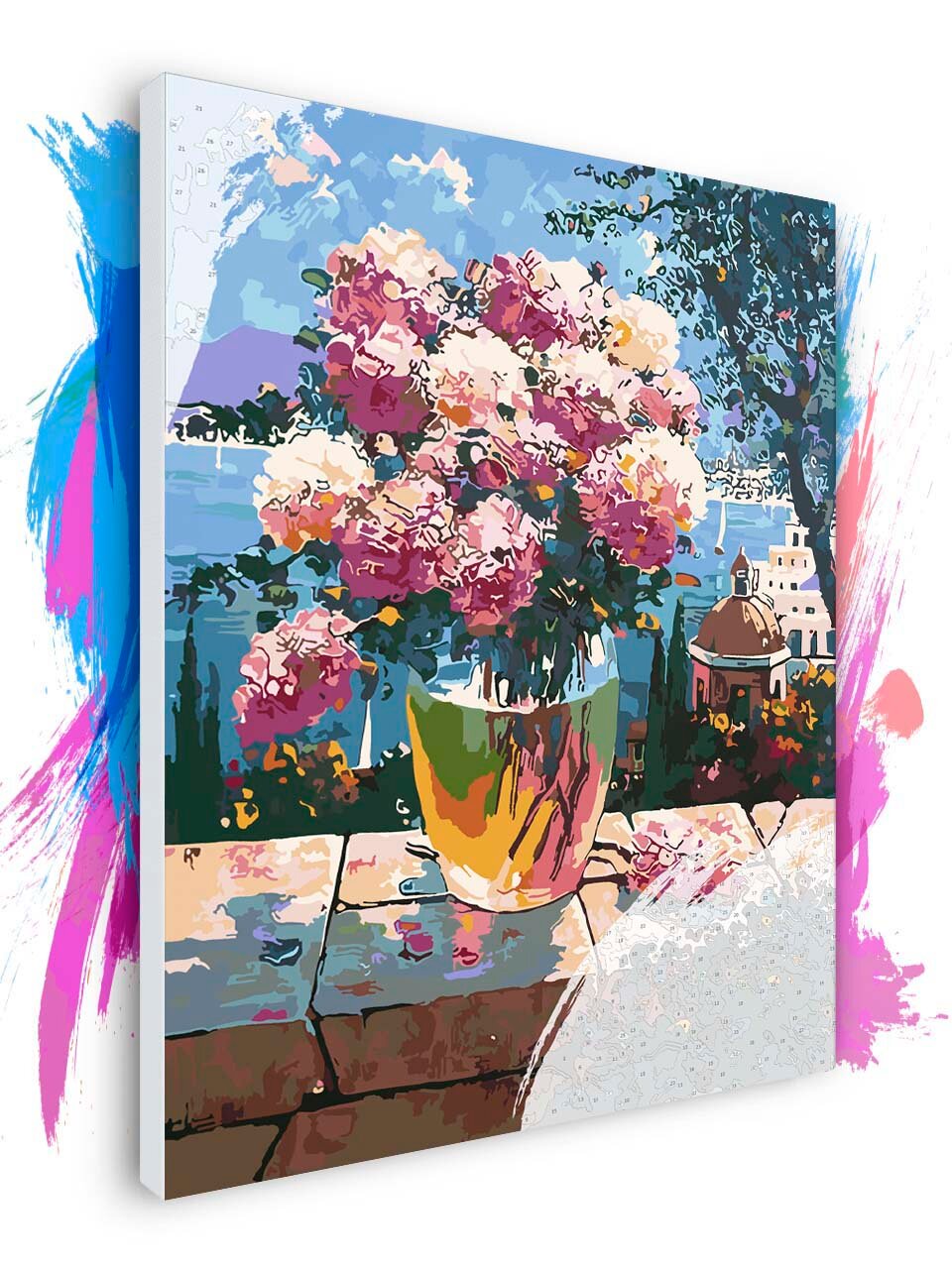 Картина по номерам на холсте Солнечная гортензия, 30 х 40 см