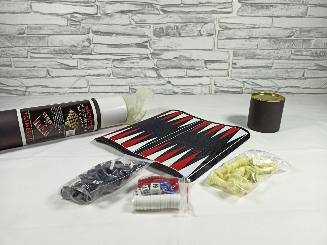 Игровой набор 3 в 1/ Шахматы, шашки, нарды