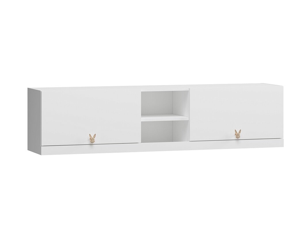 Антресоль МебельЛэнд24 Банни Mini - 6 Белый 150x32x37 двухдверный