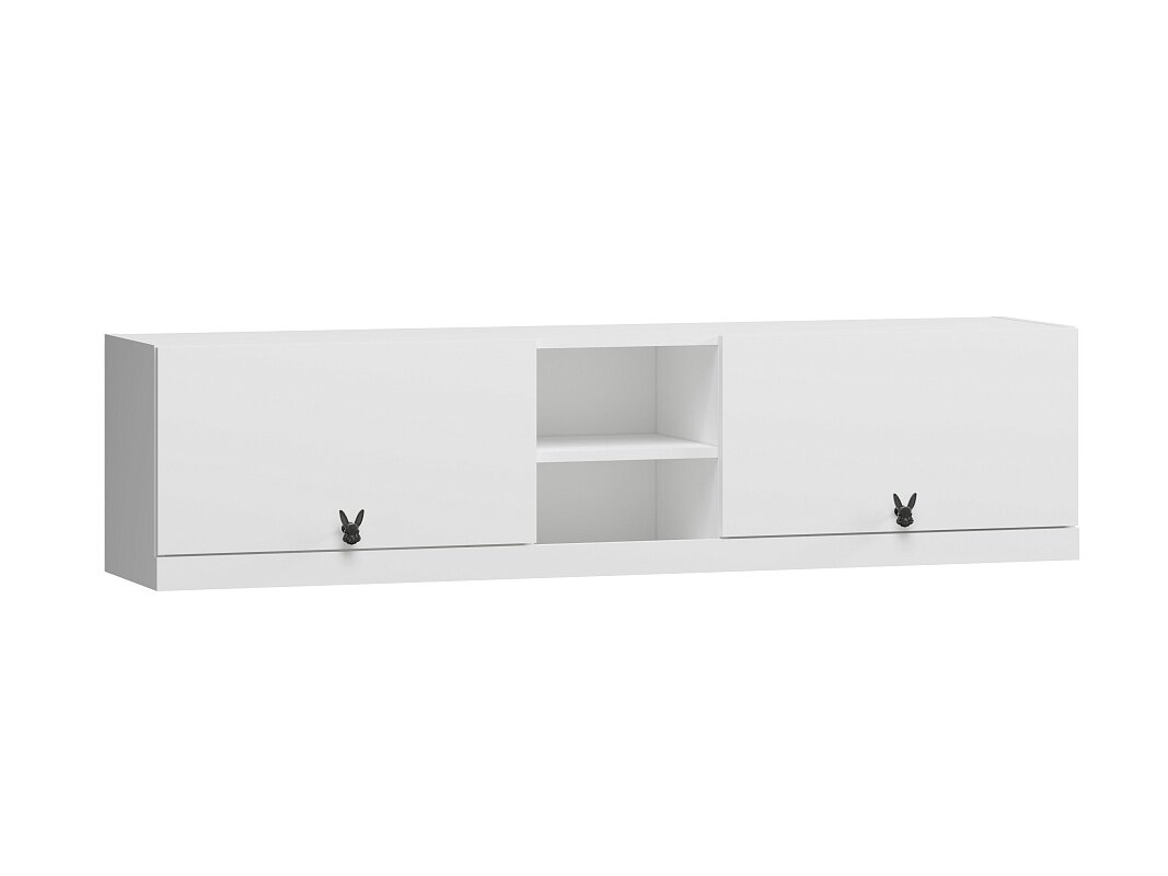 Антресоль МебельЛэнд24 Банни - 6 МДФ Белый 150x32x37 двухдверный