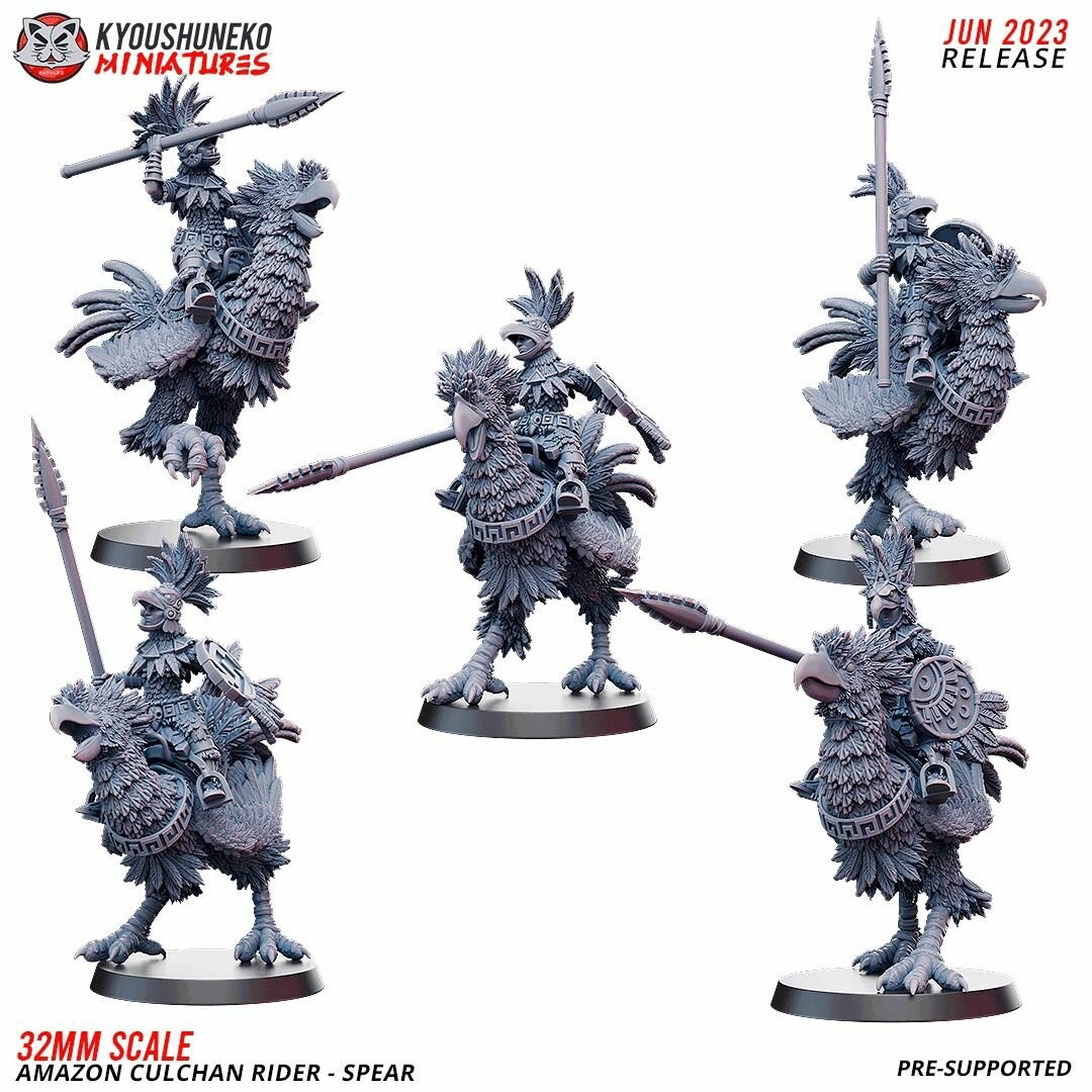 Миниатюра Warhammer Amazon Culchan Riders Spear