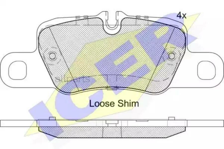 ICER 182207 Колодки торм. диск. Panamera S