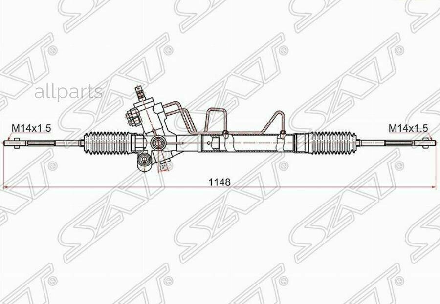 SAT ST-44200-42120 Рейка рулевая Toyota RAV4 00-03 LHD