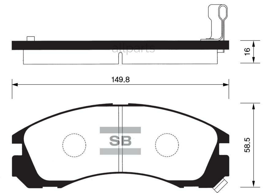 SANGSIN BRAKE SP1068 Колодки тормозные (Спереди) Mitsubishi L200 86-06 / Outlander 02-22