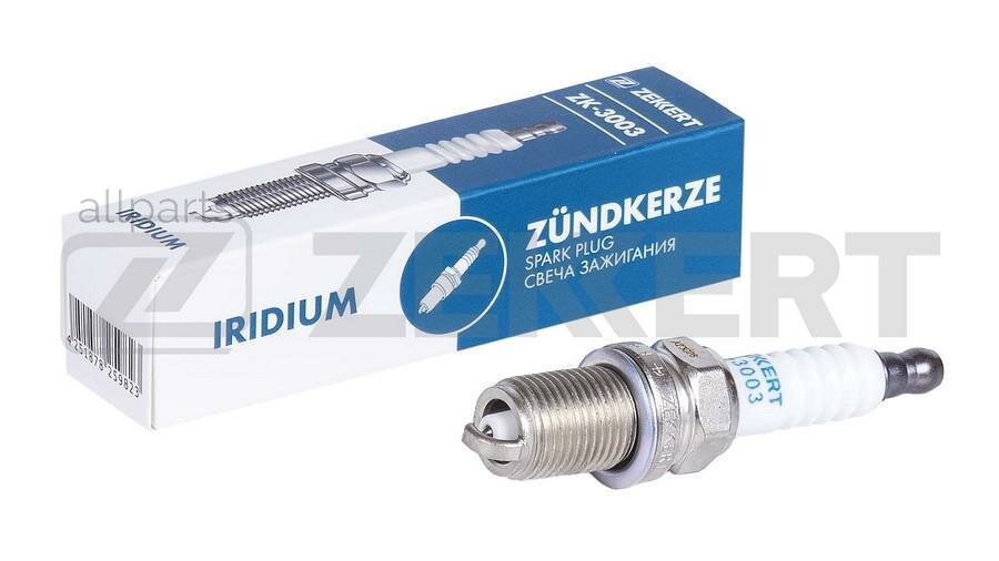 ZEKKERT ZK-3003 Свеча зажигания (Iridium аналог NGK 6418 цена за 1 шт.) Lada Largus (KS0_ RS0_ KSA_) 12- Kia Ri