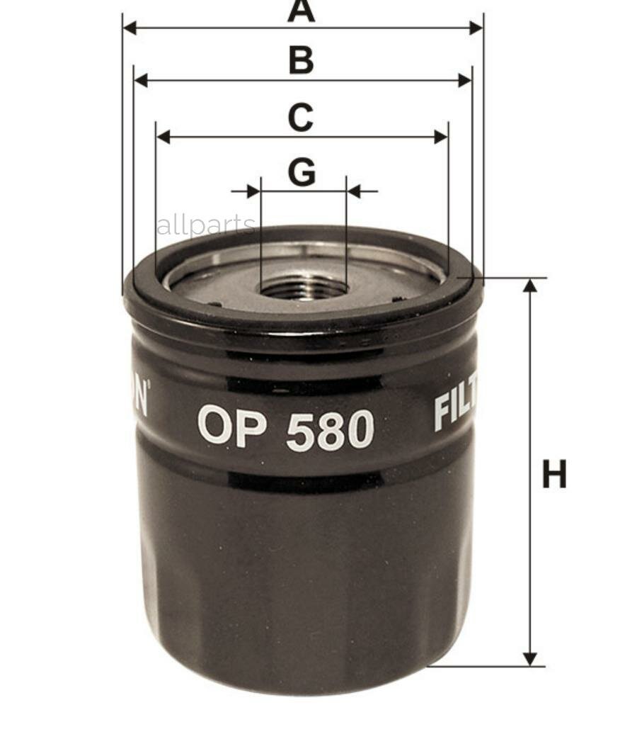 FILTRON OP580 Фильтр масляный FILTRON OP580