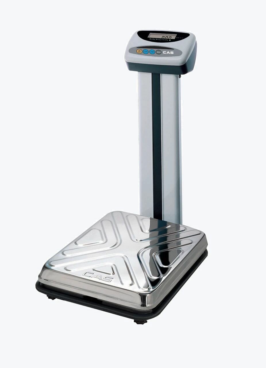 Весы товарные Cas dl-150, до 150 кг, с дисплеем, напольные, питание 220В, батарейки
