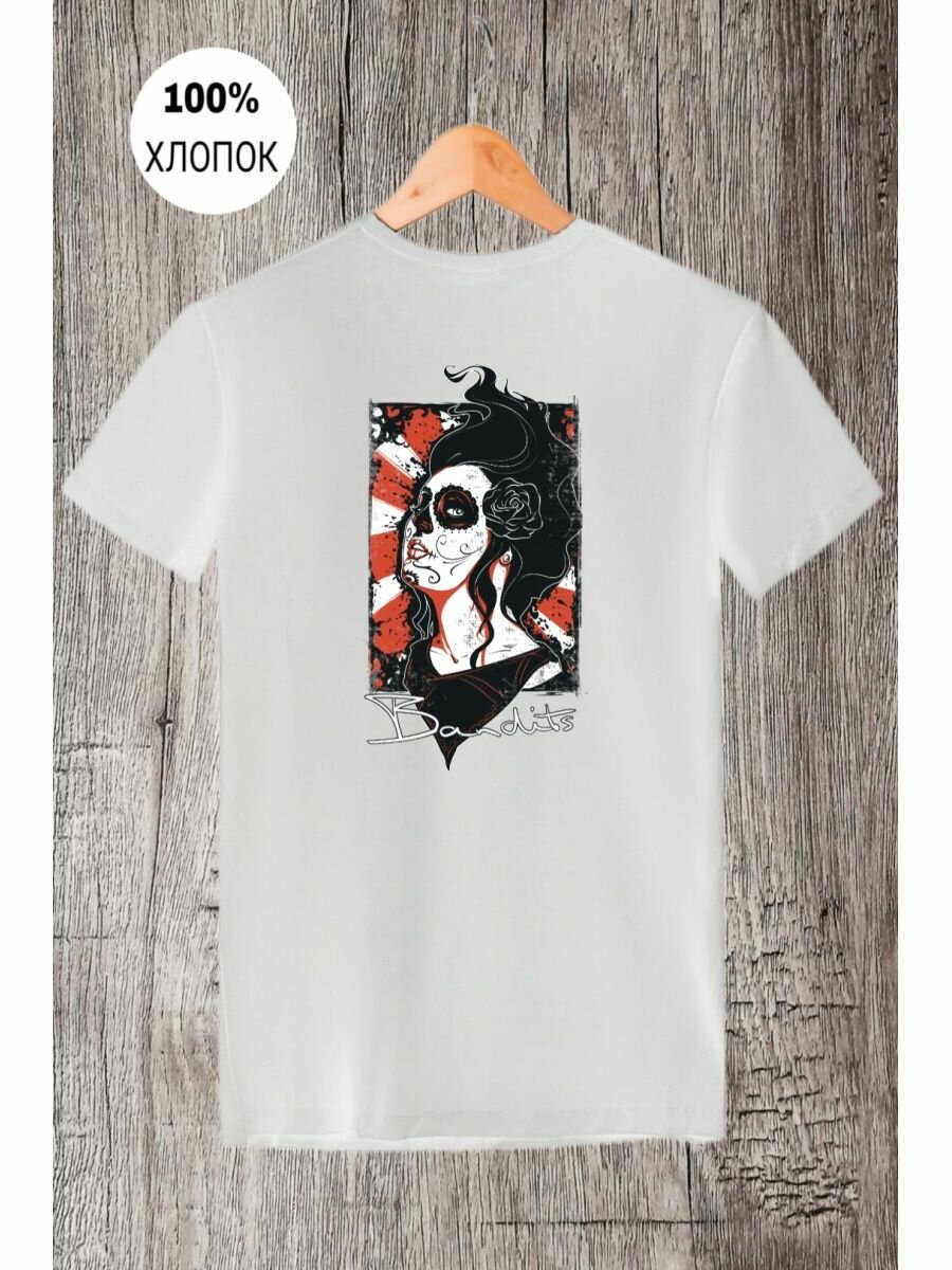 Футболка плакат санта муэрте девушка