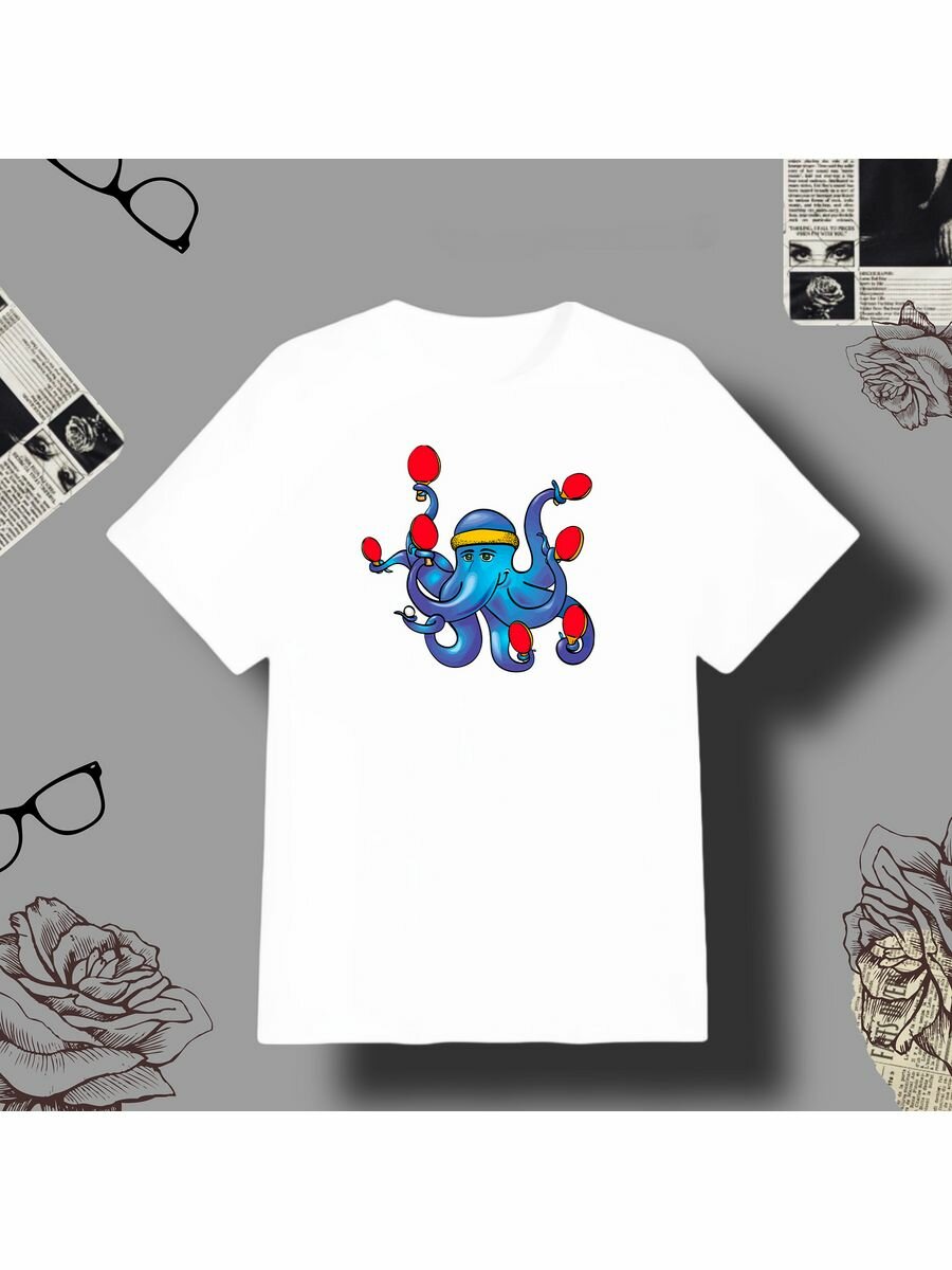 Футболка ping pong пинг понг осьминог