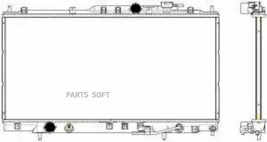 SAKURA Радиатор MITSUBISHI ECLIPSE 2.4-3.0 / CHRYSLER SEBRING 2.0-2.7 00-05