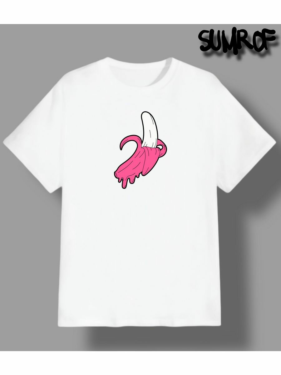 Футболка банан розовый