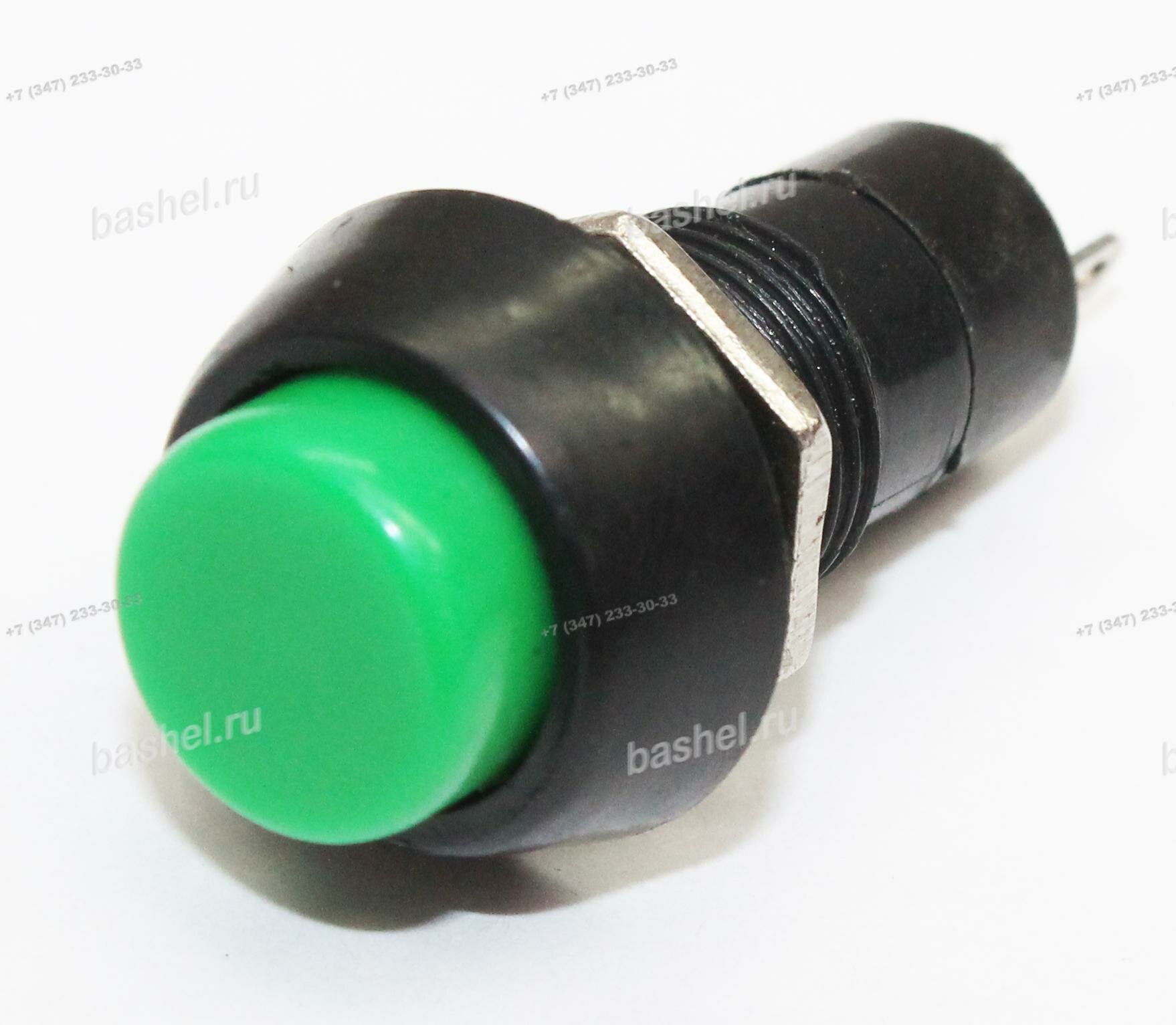 Кнопка PBS-11B круг, б/ф, зелёная
