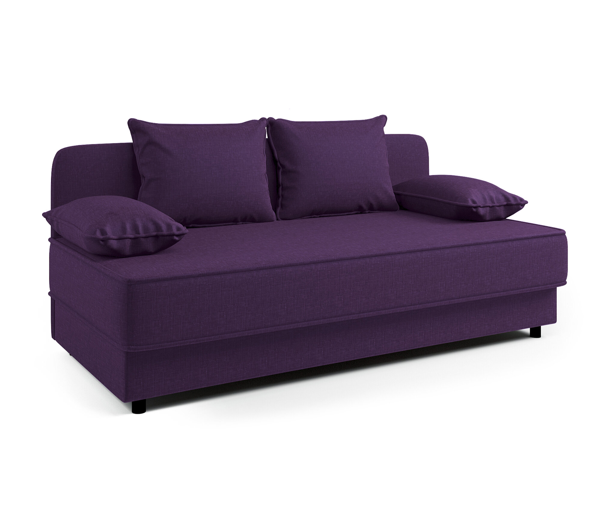 Диван кушетка Прима рогожка фиолетовый