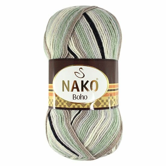 Пряжа Nako Boho Konsept 83641 (25% полиамид, 75% шерсть) 500гр.
