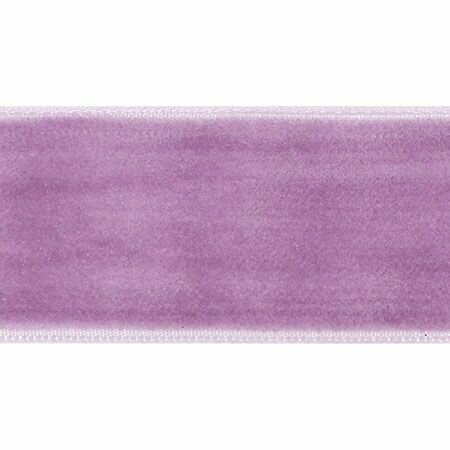 Тесьма/Лента из полиэстера с бархатистым ворсом с одной стороны/сирень/4см./23м./