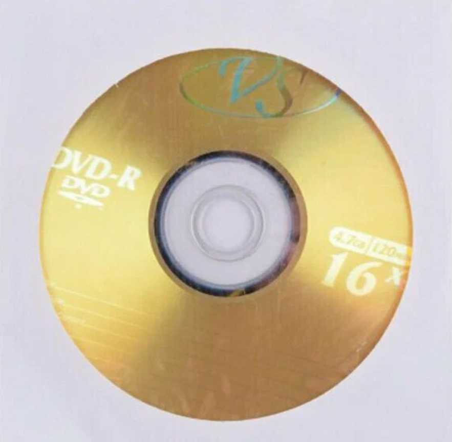 Диск VS DVD-R 4,7Гб 16х бумажный конверт 20шт