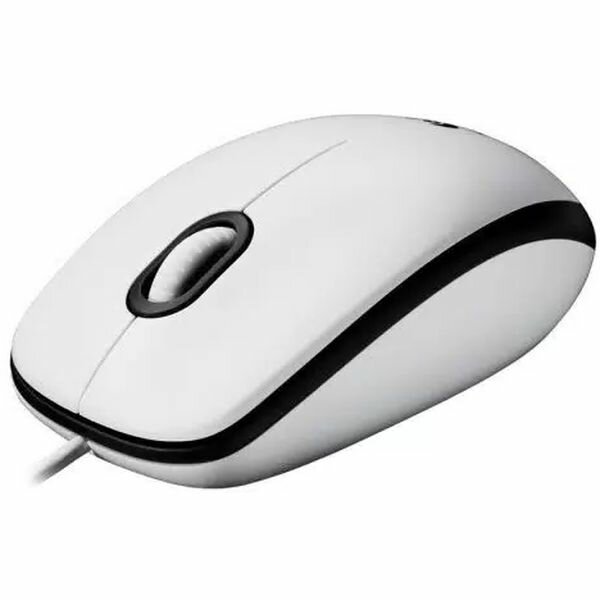 Мышь проводная Logitech M100, оптическая, USB, 1000dpi, белая