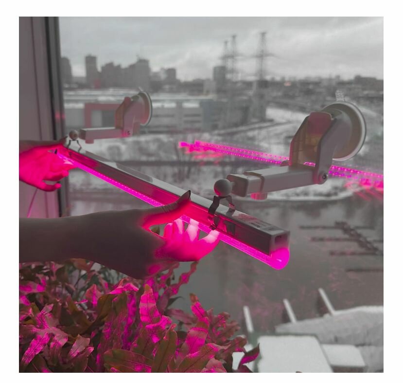 Крепление телескопическое на присосках для фитосветильника Т5 Ritter Planta 56293 1 пластик металл цвет белый 2шт